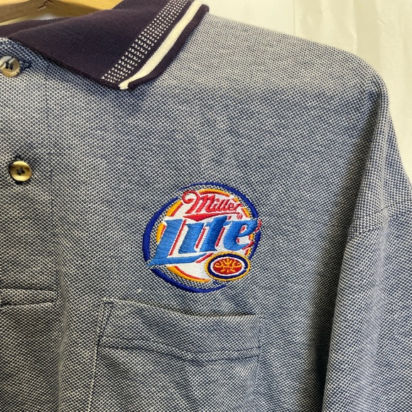 Shirts | Vintage New Miller Lite Polo Tee Size Xl | Poshmark
